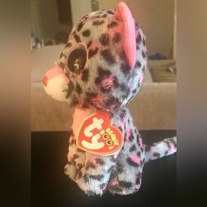 Ty | Toys | Newty Beanie Boos Tasha Pink Leopard Glitter Eyes Plush ...